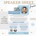 Printable Speaker Sheet Template Editable Keynote Speaker One Sheet ...