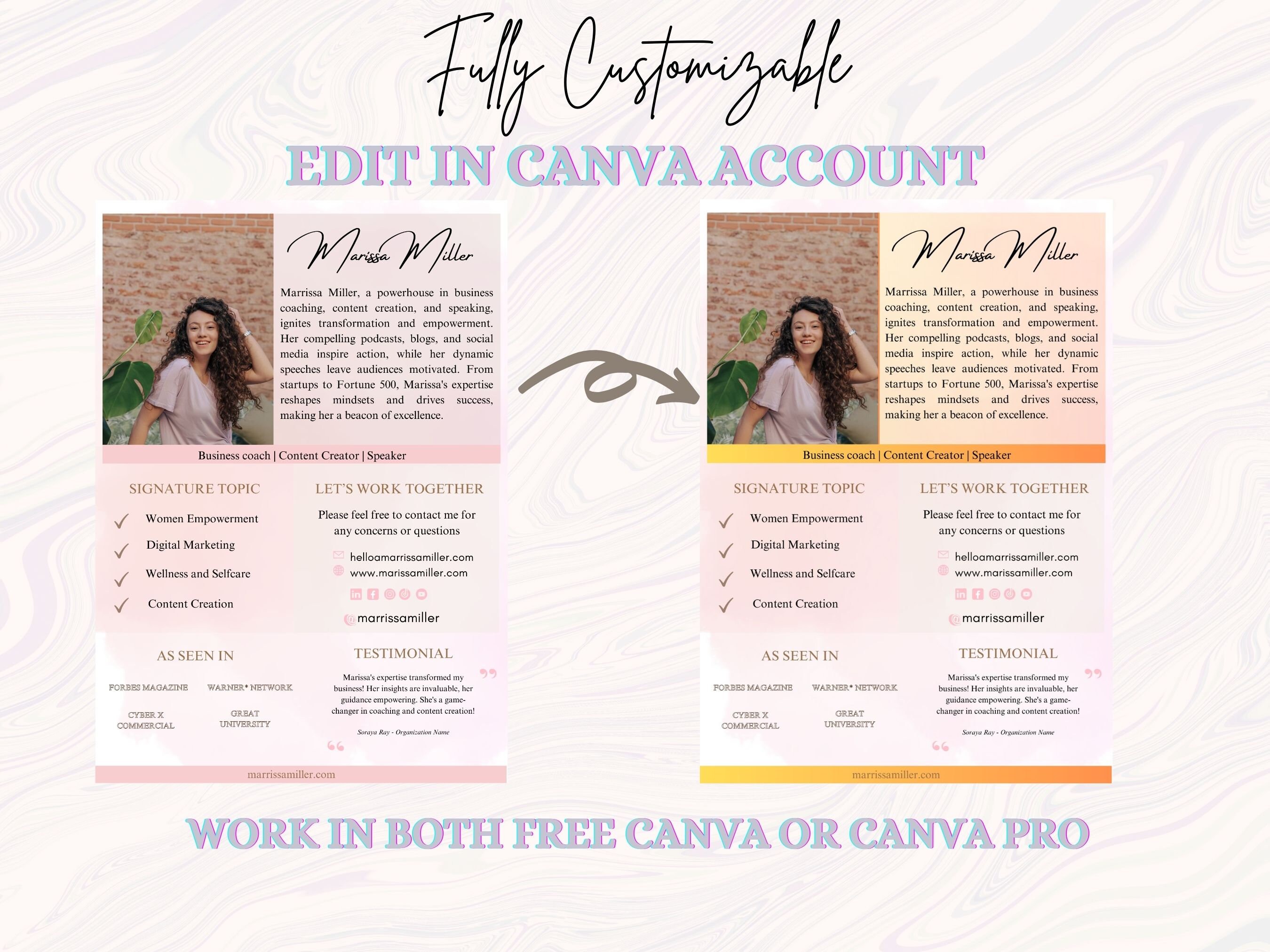 Printable Speaker Sheet Template Editable Keynote Speaker One Sheet ...