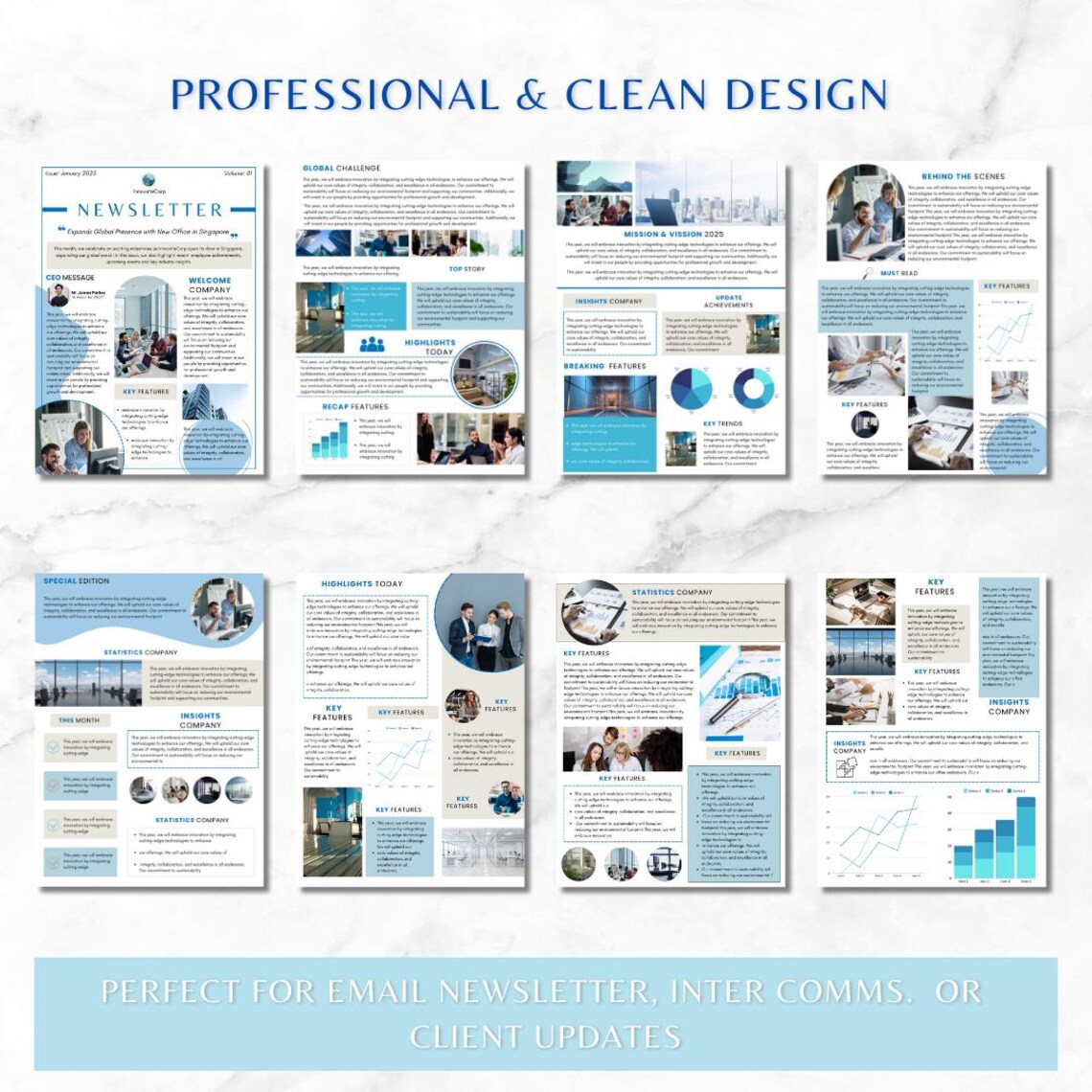 Modern Newsletter Template Business Newsletter for Corporate Business ...