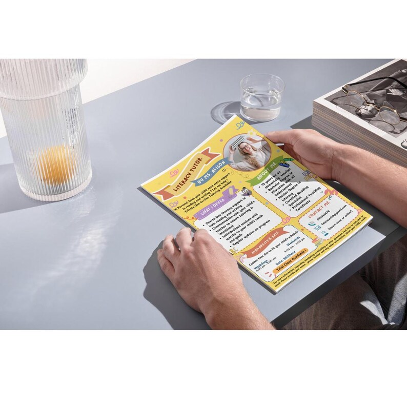 Editable Tutoring Poster for Teacher Printable Tutoring Flyer for ...