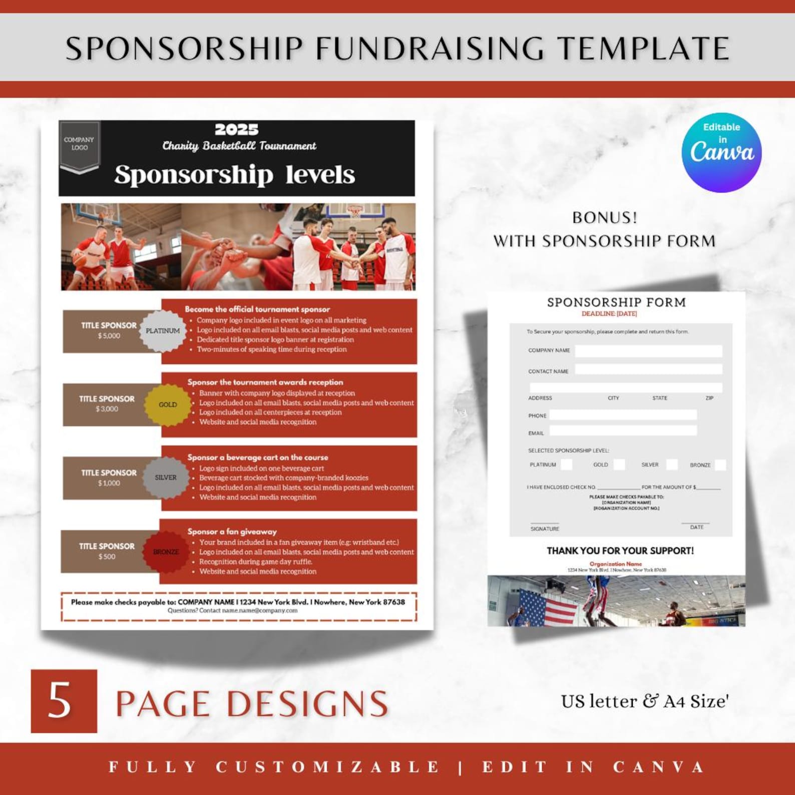 Sponsorship Fundraising Flyers Template Non Profit Event Sponsorship ...