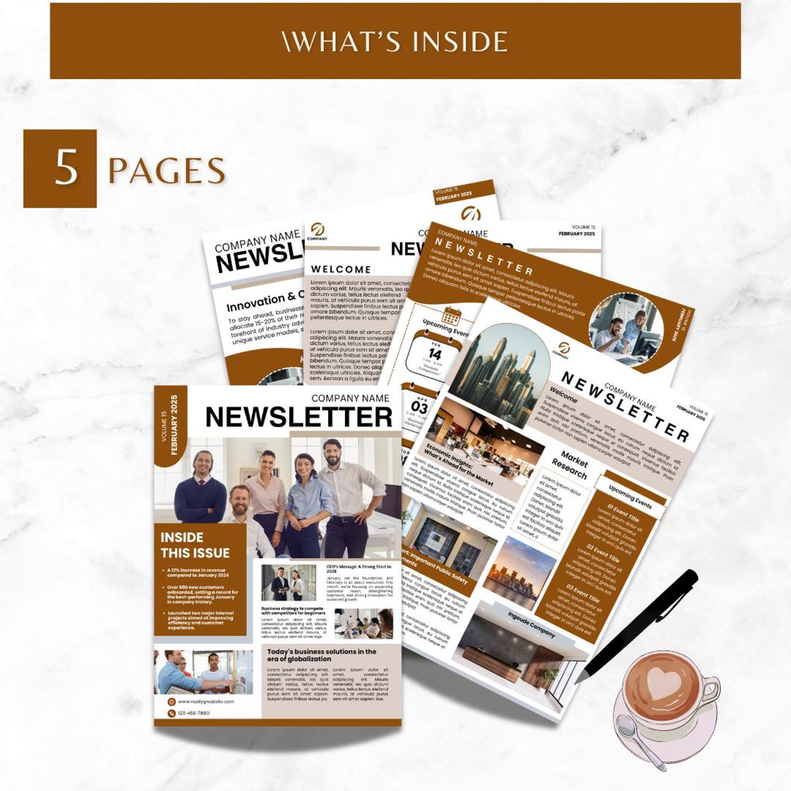 Business Newsletter Template, 2026 Newspapers Template News Letter ...
