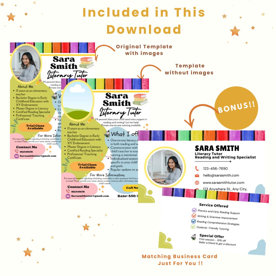 Tutoring Flyer Tutor Flyer for Teacher Online Tutoring Template ...