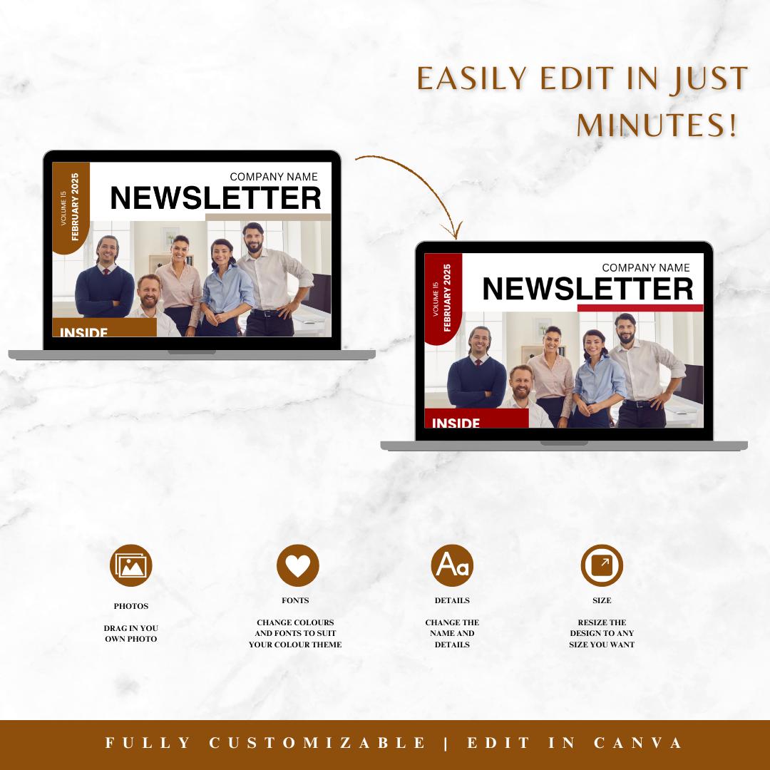 Business Newsletter Template Newspaper Digital Newsletter Canva ...