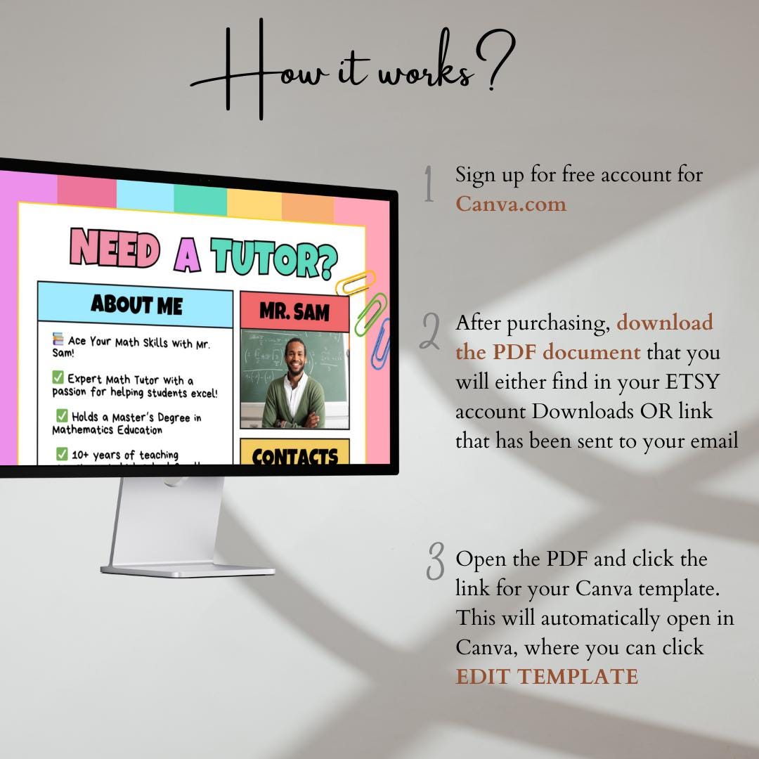 Tutoring Flyer Tutor Flyer for Teacher Online Tutoring Template ...