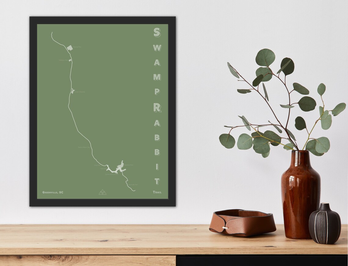 Swamp Rabbit Trail Map Swamp Rabbit Trail Poster Trail - Etsy