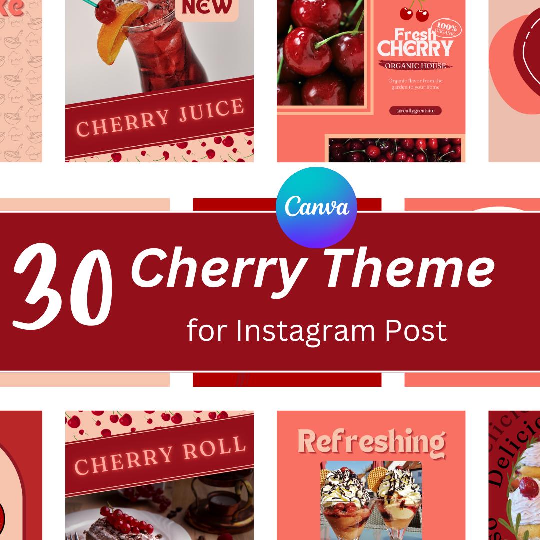 30 Red-cherry Theme Instagram Template Done-for-you for Business Owners ...