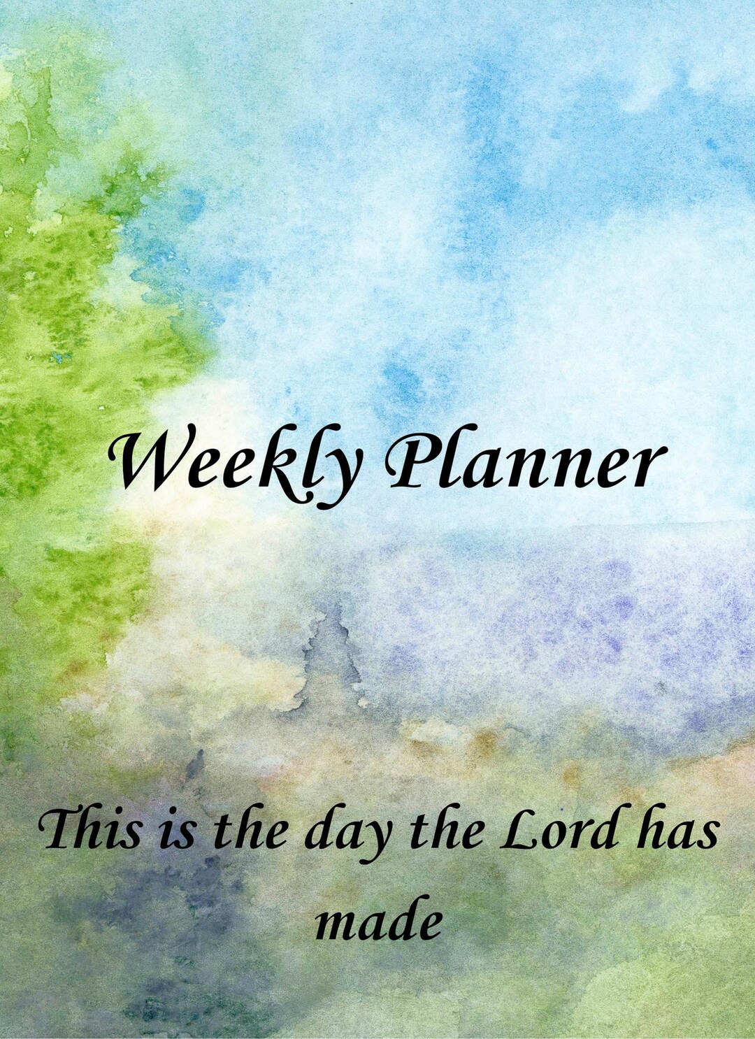 Weekly Planner With Daily Bible Verse - Etsy