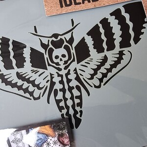 A5 Deaths Head Moth Stencil, Reusable Craft Stencil From Ideal Stencil ...