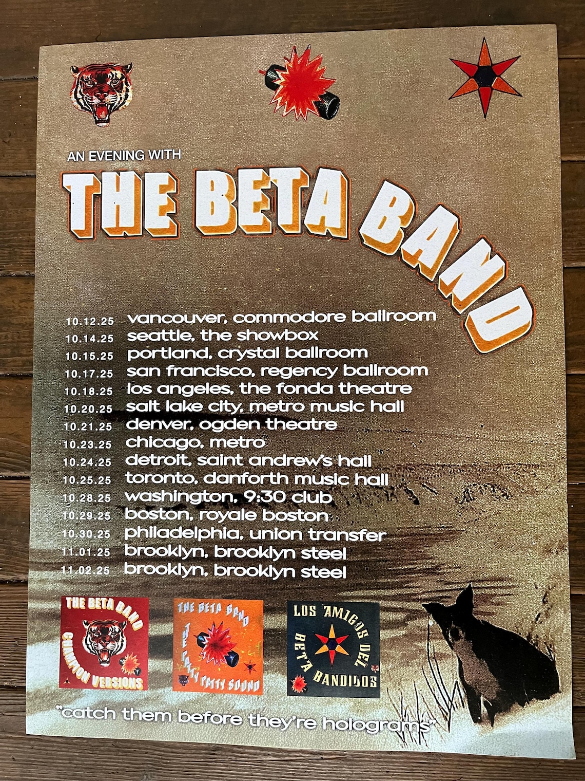 Beta Band Authentic Tour USA 2025 Poster - Etsy