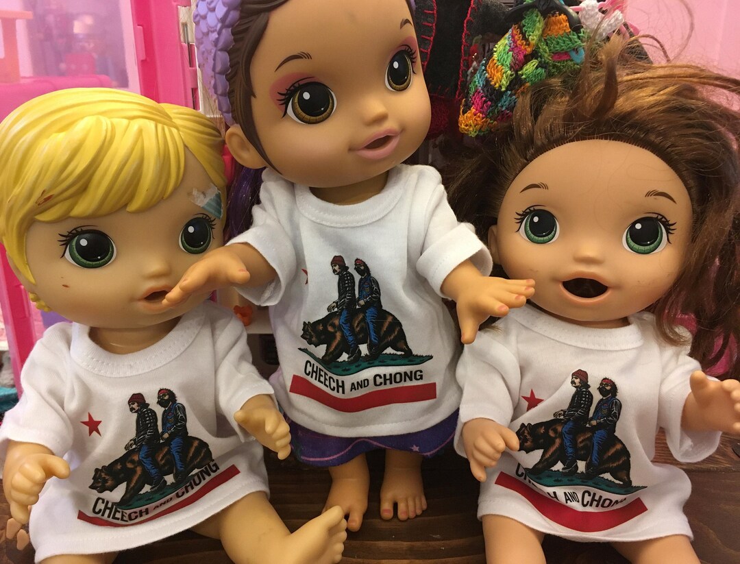 Cheech & Chong Doll Dress T-shirt New Unworn Size 12" to 13" Doll ...