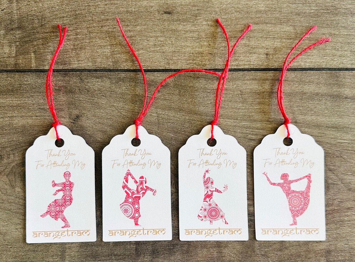 Arangetram Gift Tags: Indian Dance Favor Tags - Etsy