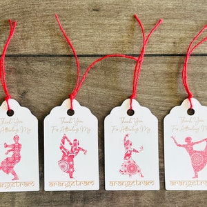 Arangetram Gift Tags: Indian Dance Favor Tags - Etsy