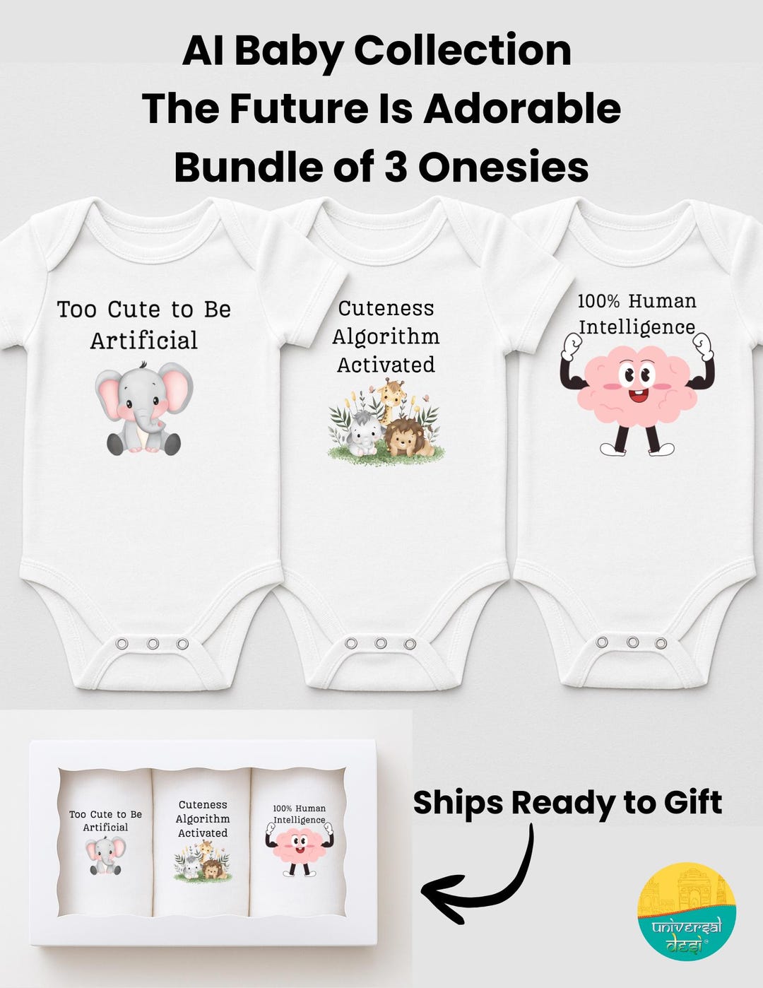 AI Baby Onesie Gift Set – “too Cute to Be Artificial” | “cuteness ...