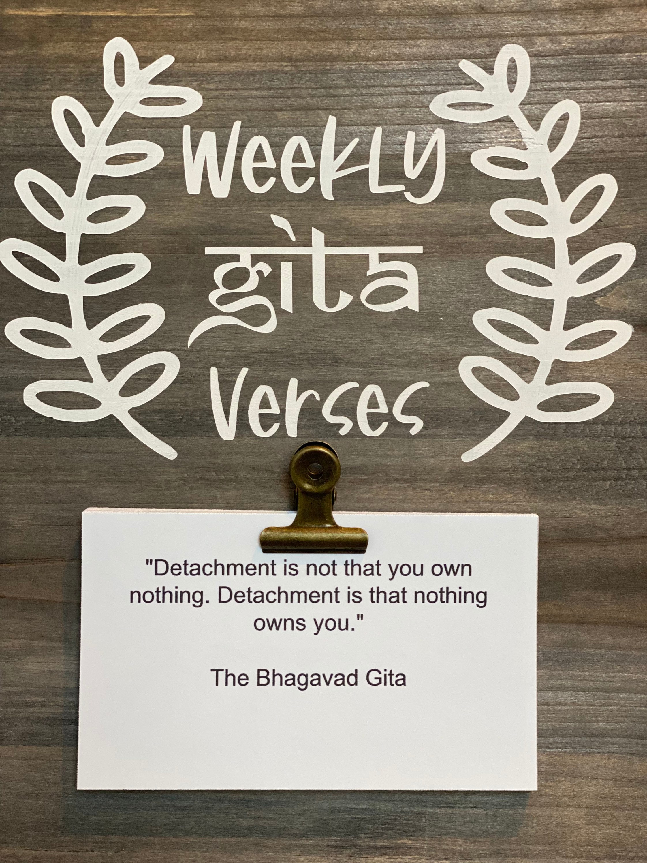 Weekly Gita Verses Signbhagavad Gita Farmhouse Signhindu - Etsy