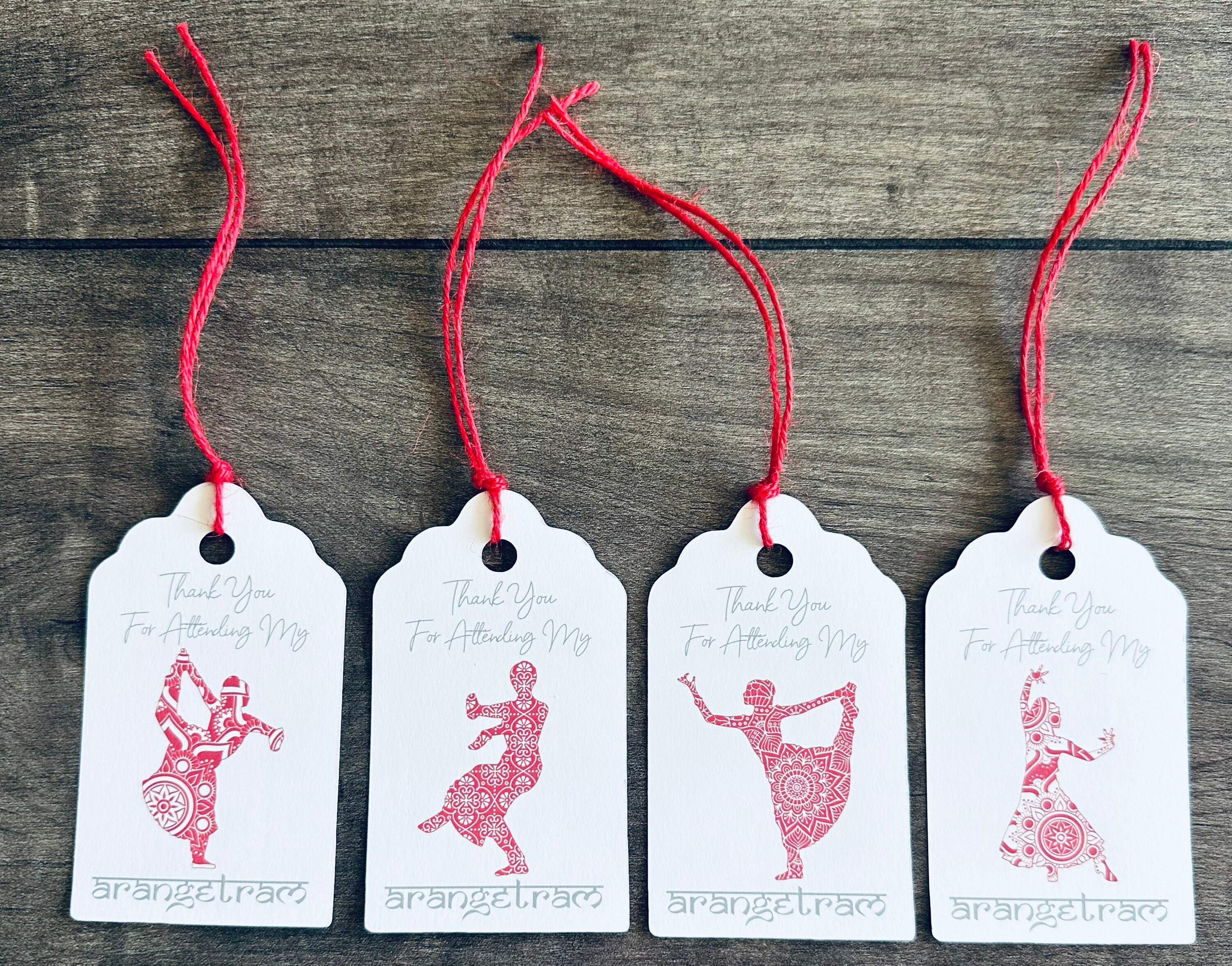 Arangetram Gift Tags: Indian Dance Favor Tags - Etsy