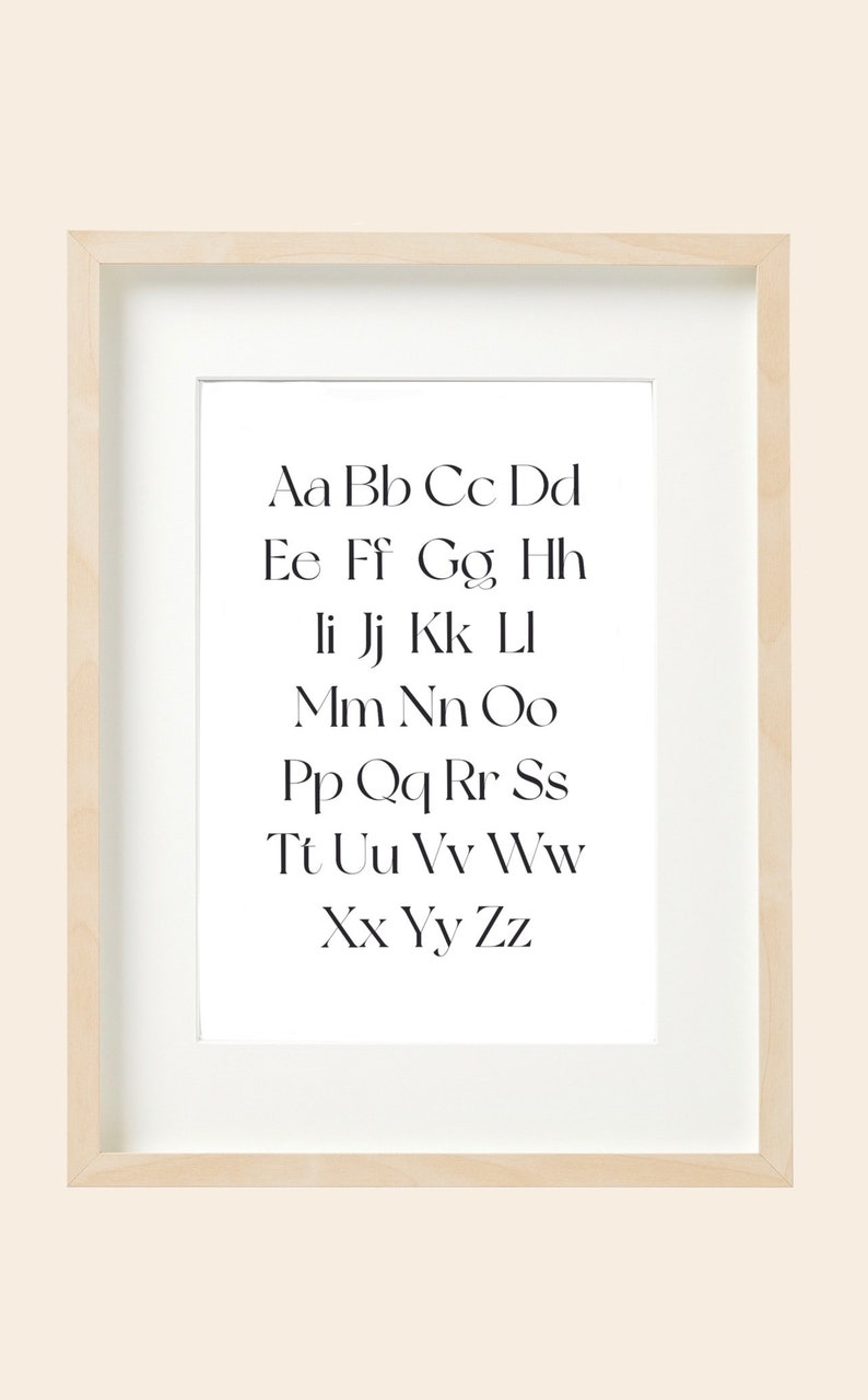 Classical Style Alphabet Poster Set - Digital Download - A4 Size ...