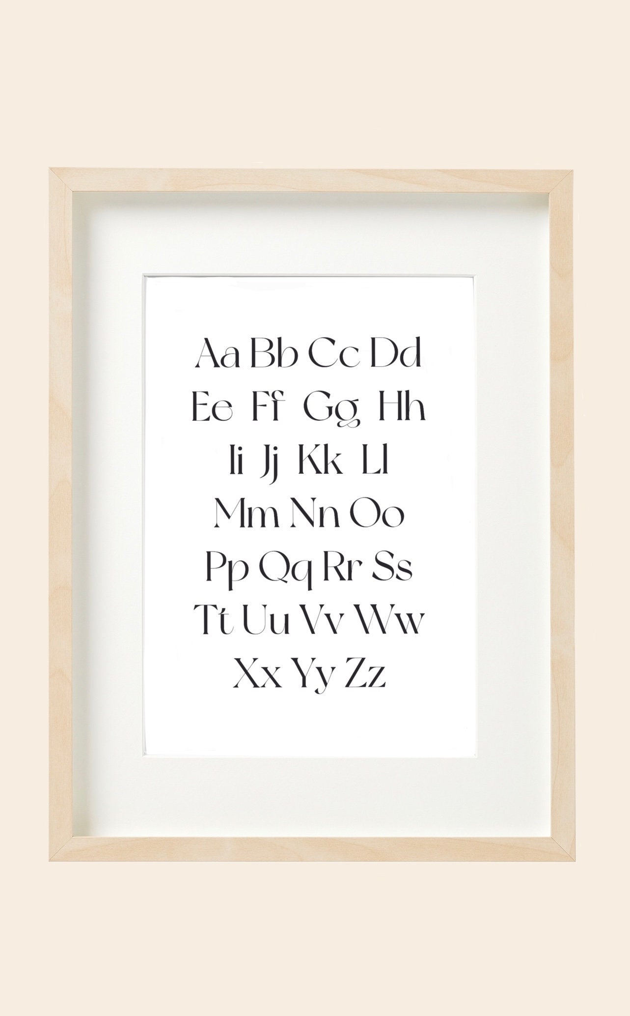 Classical Style Alphabet Poster Set - Digital Download - A4 Size ...