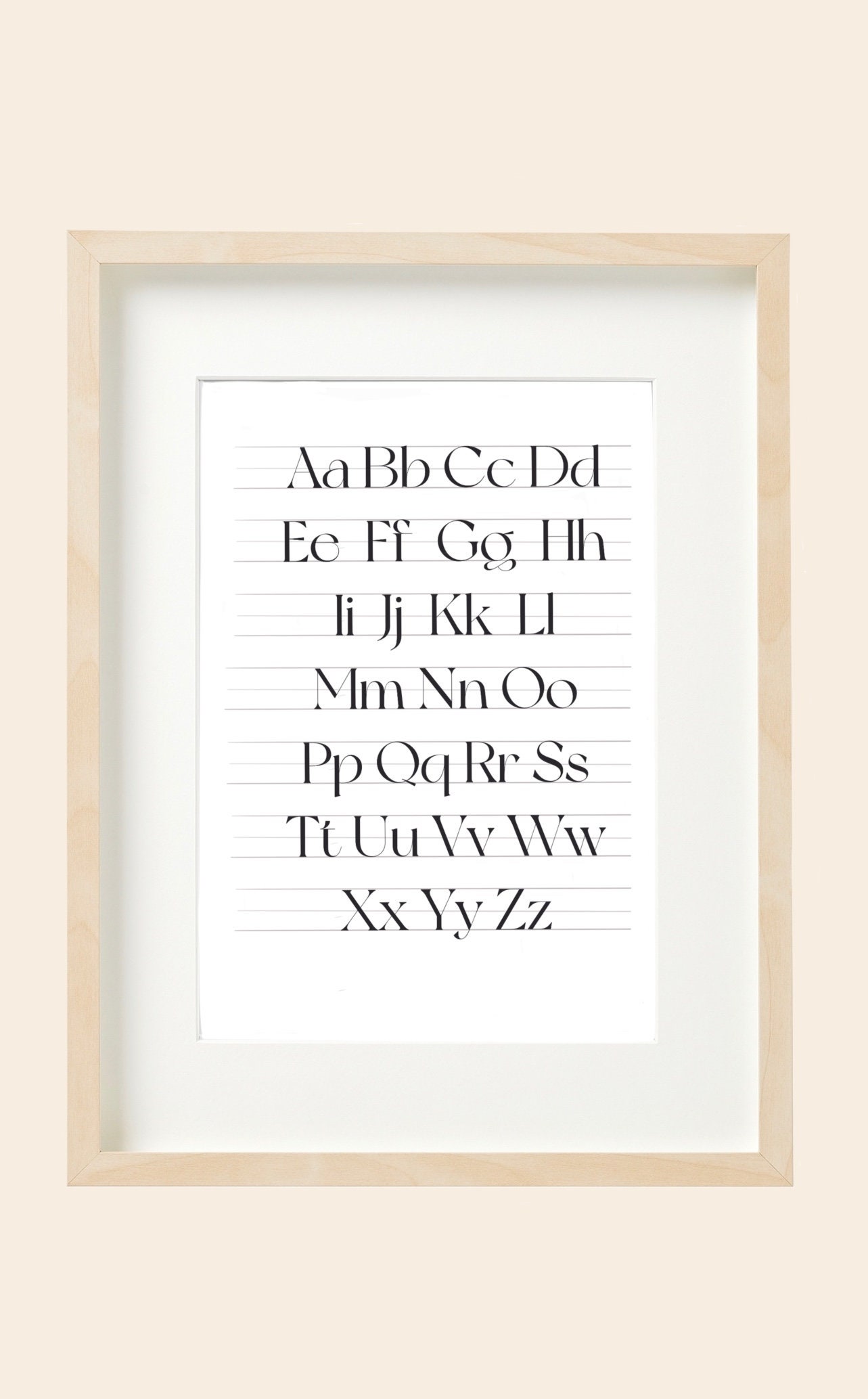 Classical Style Alphabet Poster Set - Digital Download - A4 Size ...