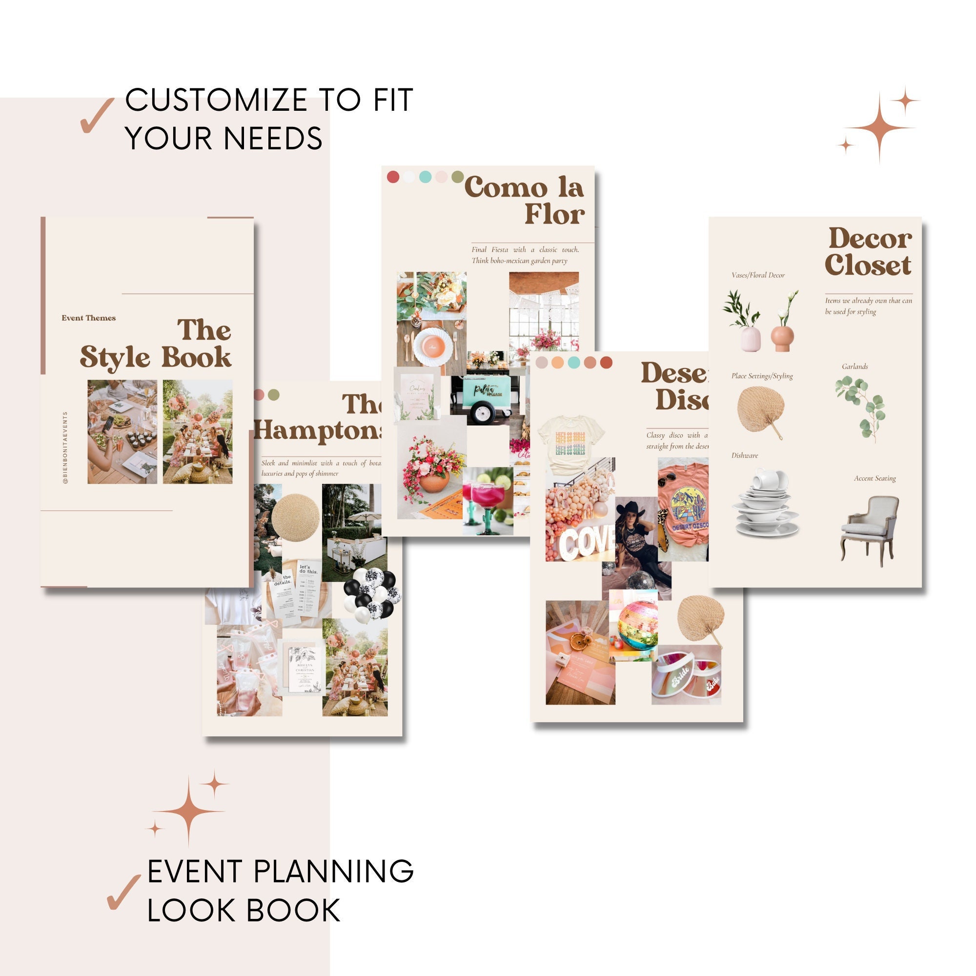 Event Planning Look Book Template | Mood Board Template | Event Planner ...