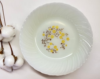 Set of 9 Vintage Termocrisa Milk Glass Dinner Bowls With Floral Harvest ...