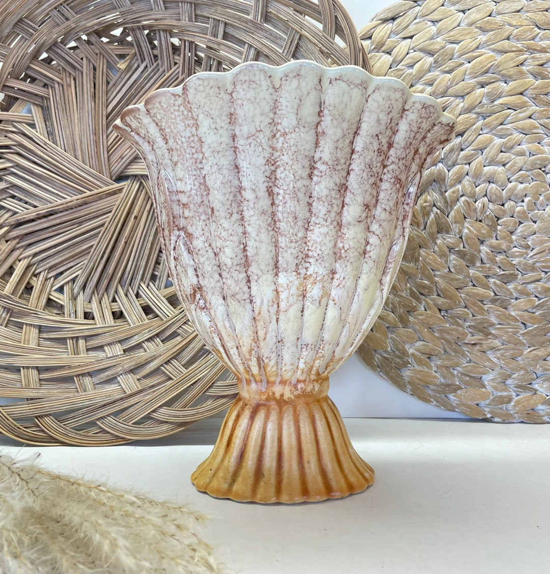 Vintage Art Deco Beswick-ware England Pottery Vase, Handmade Ceramic ...