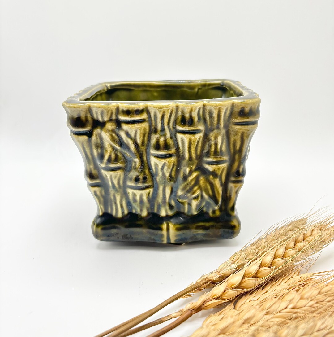 Cookson Pottery Ceramic Plant Pot With Geometric Pattern, Mid Century ...