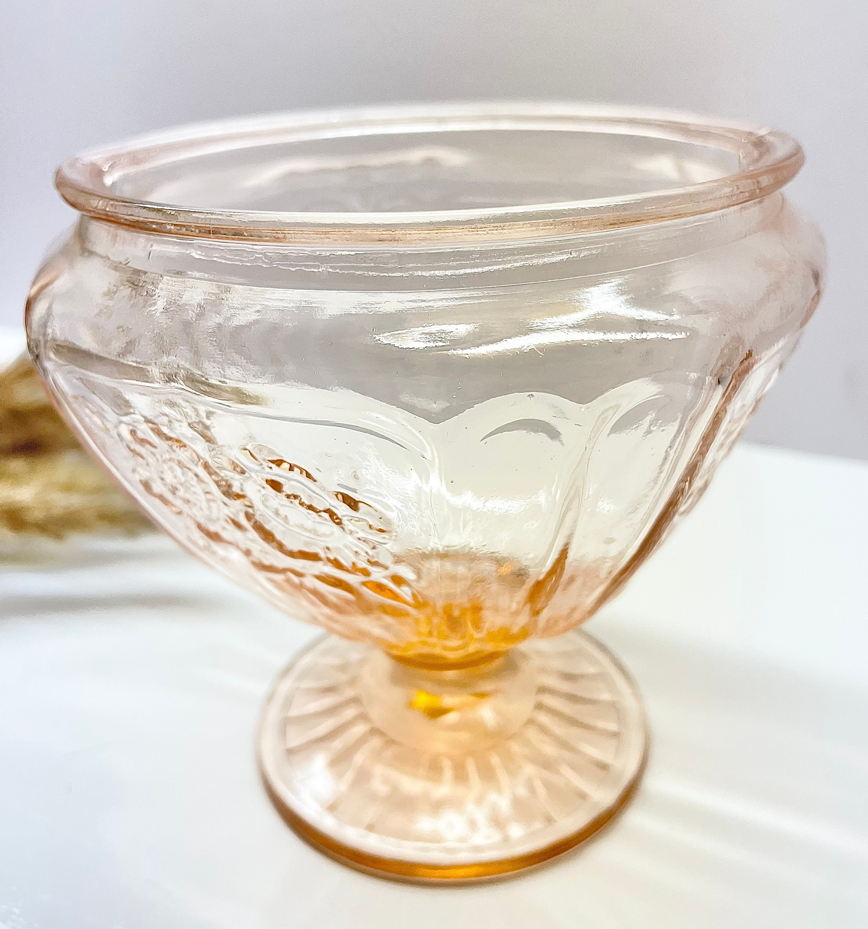 Authentic Pink Depression Glass Jar With Lid Mayfair Pattern - Etsy