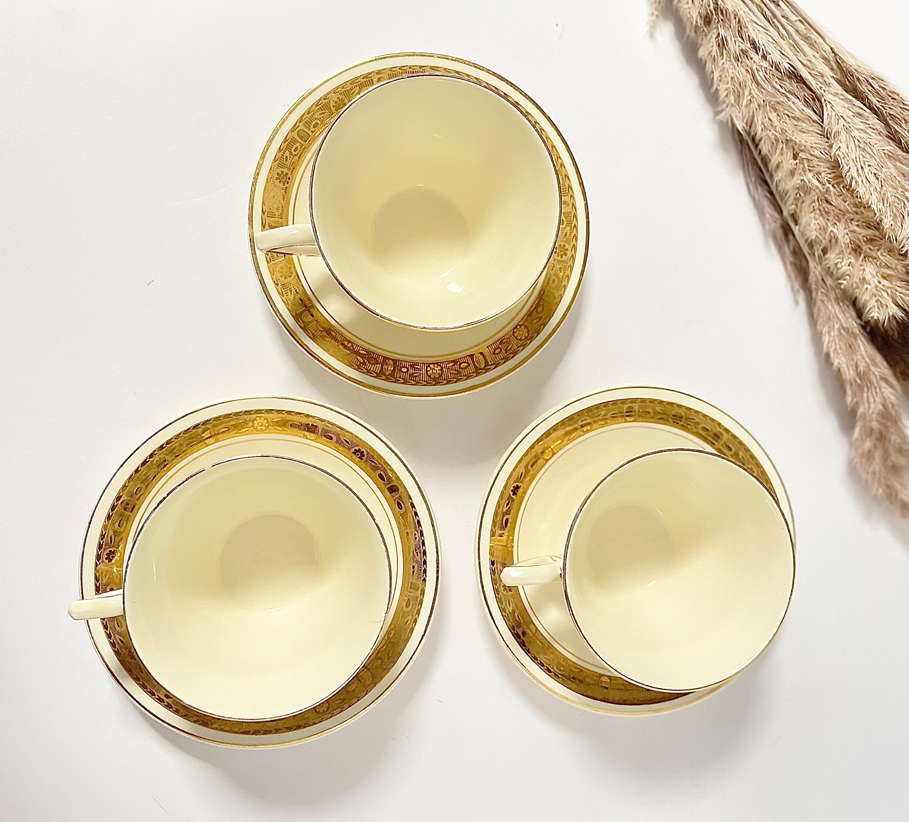 Vintage Burleigh Ware Zenith Art Deco Tea Cup & Saucer, English Pottery, Porcelain Tea Set ...