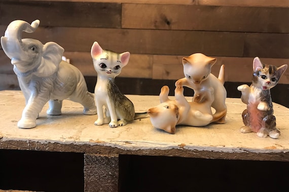 Vintage Ceramic Animal Figurines Miniature Animals Miniature - Etsy