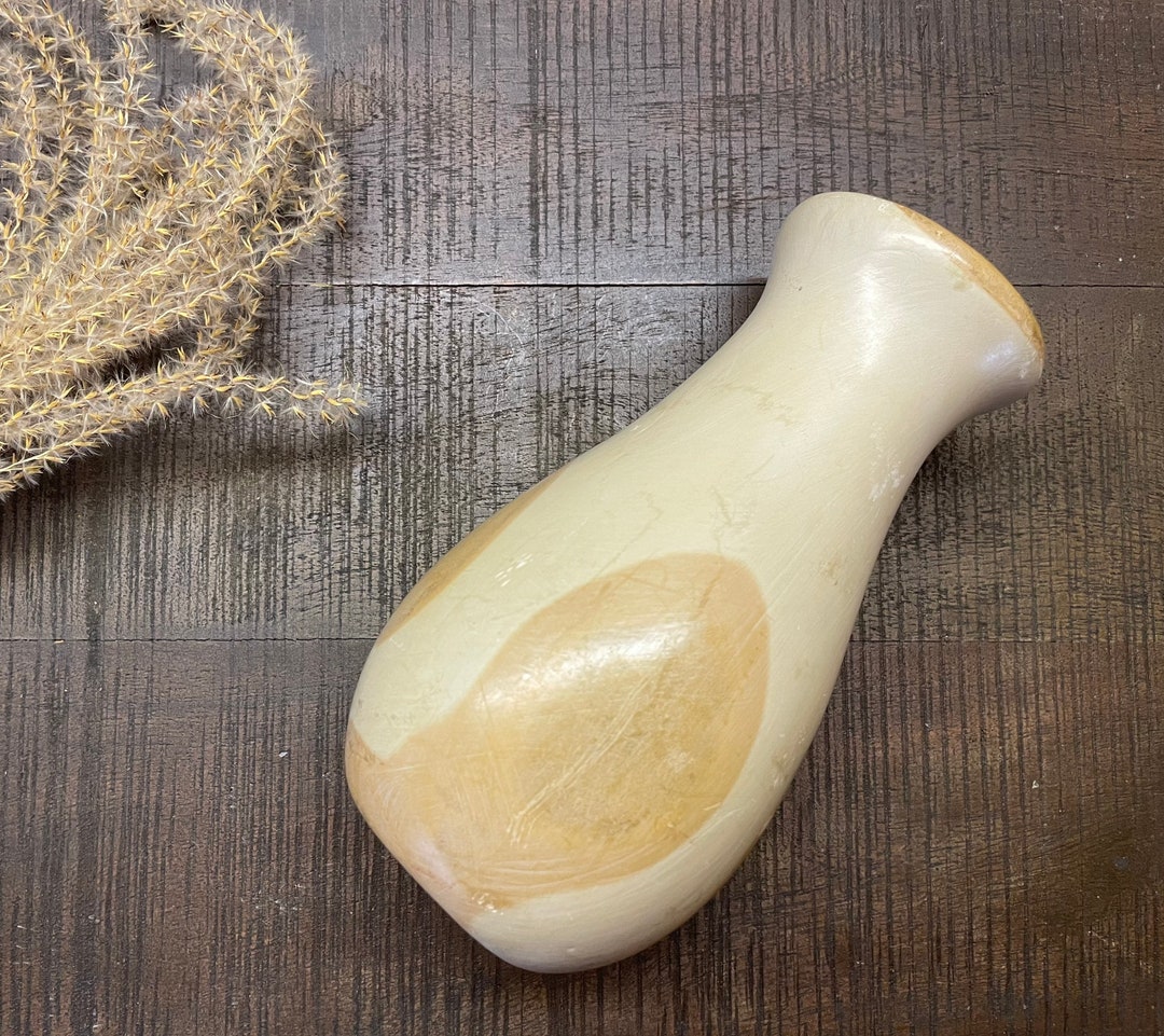 Vintage 1990s Hand Carved Rustic Stone Travertine Stone Vase ...