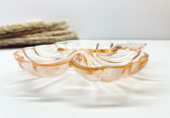 Vintage Clover Shaped Pink Glass Bowl by Jeanette Gla… - Gem