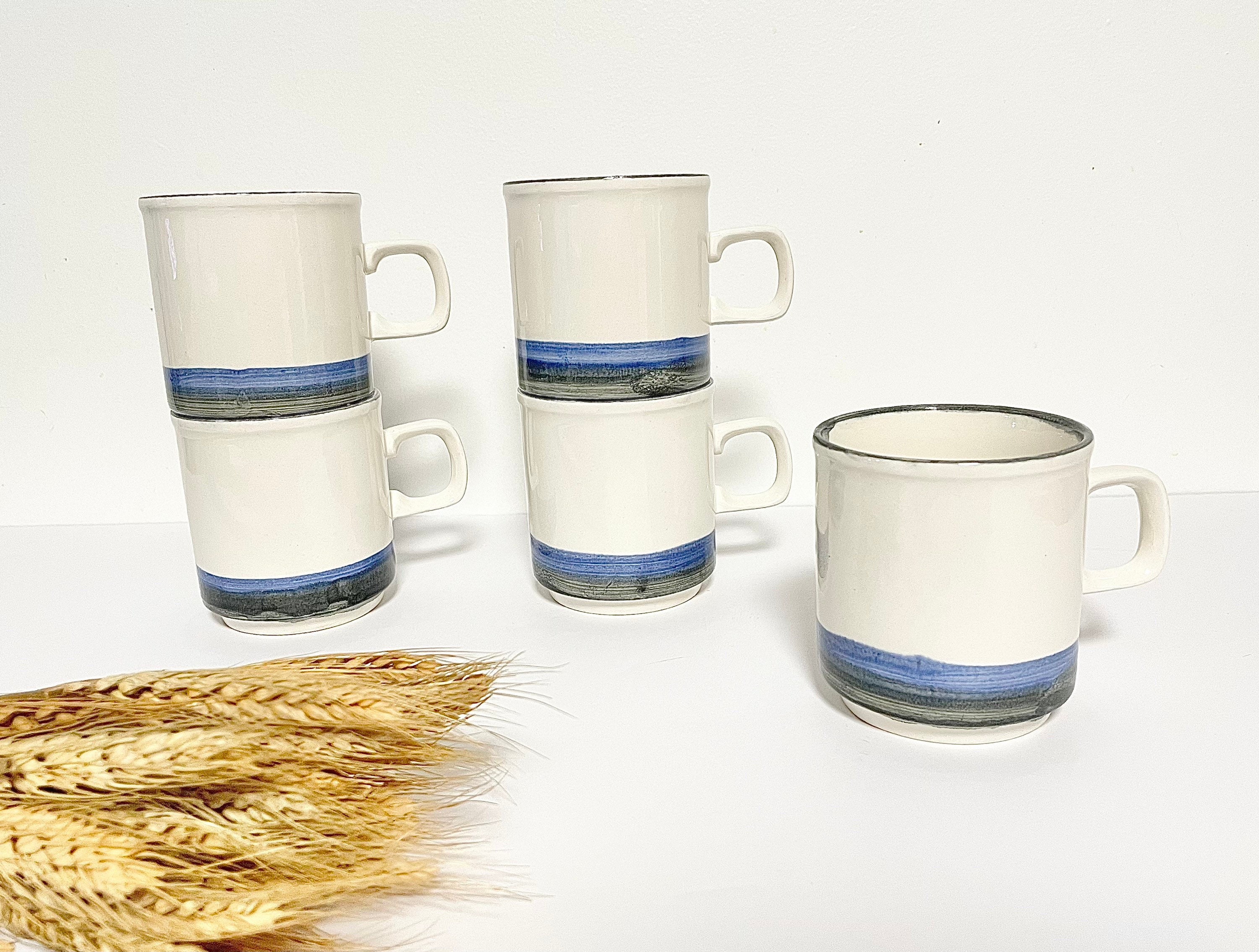 Set of 6 Vintage Carrigaline Pottery Coffee Mug and Saucer Set - Etsy