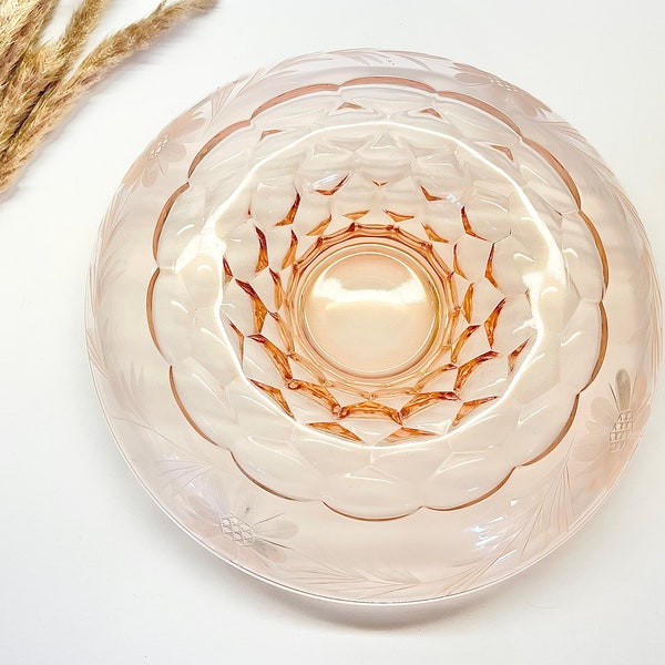 Pink Depression Glass Console Table - Etsy