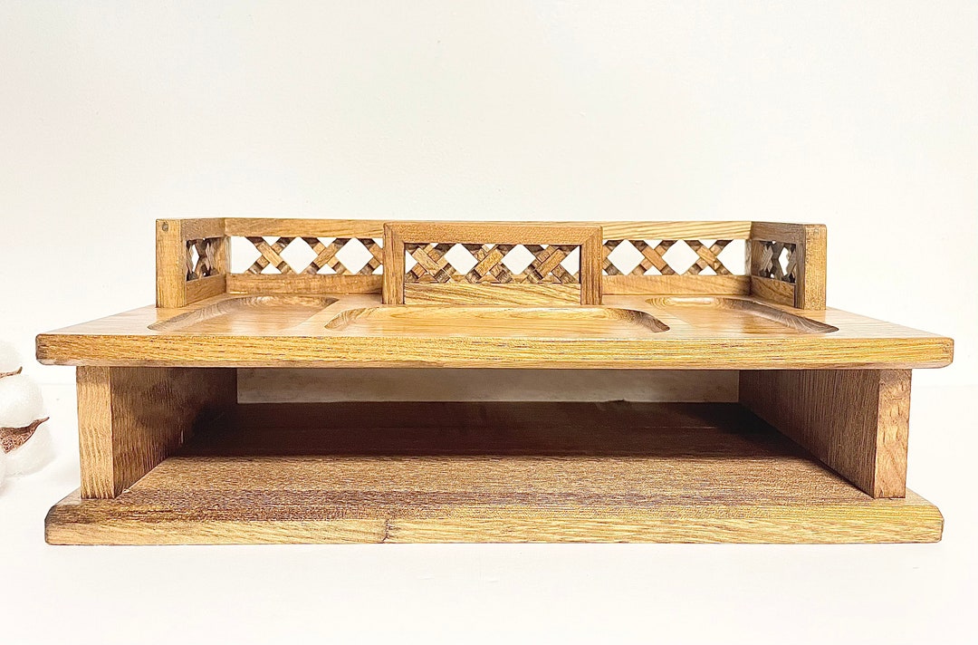 1970s Vintage Handmade Japanese Pat Yoshikawa Solid Wood Office Desk ...