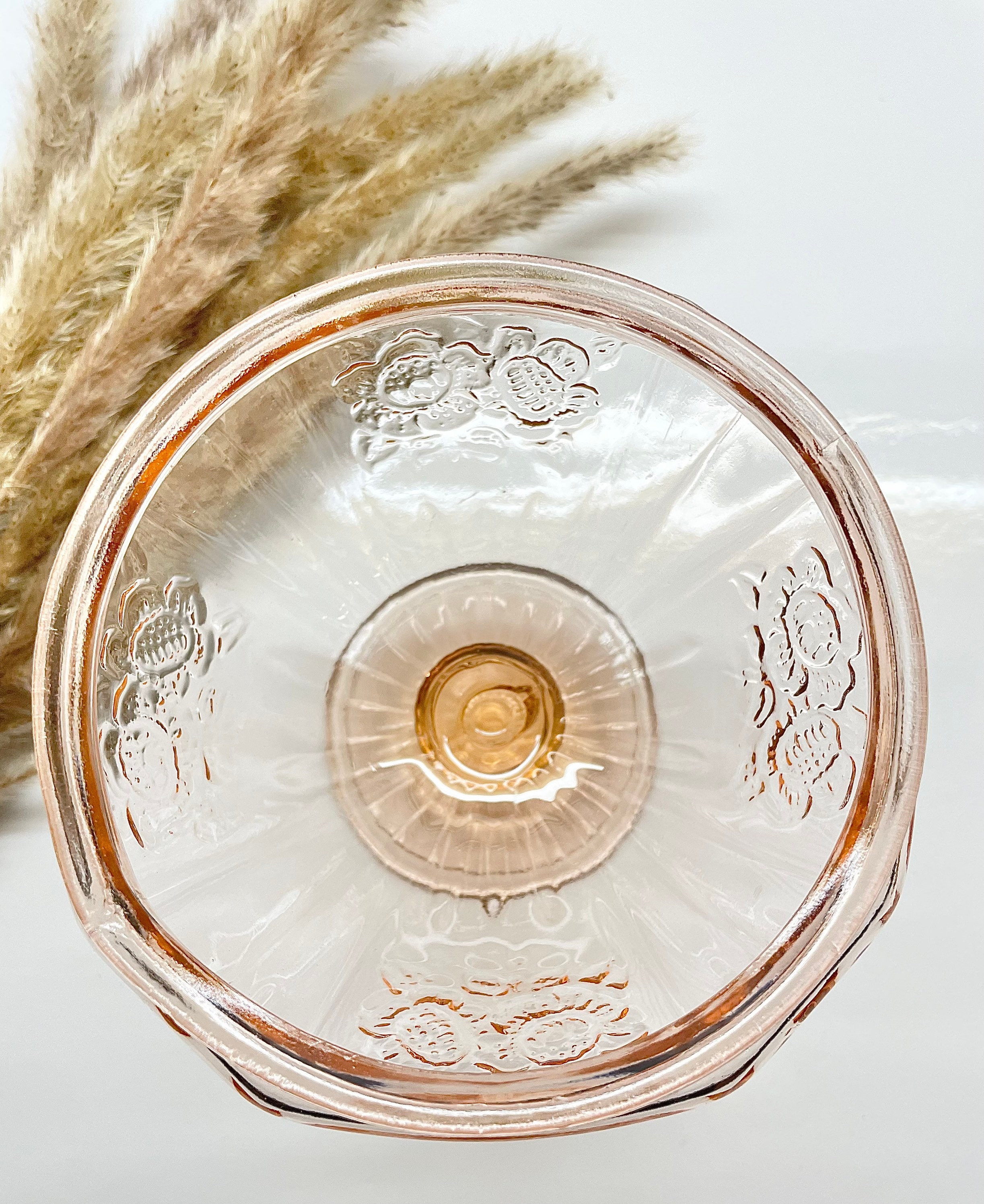 Authentic Pink Depression Glass Jar With Lid Mayfair Pattern - Etsy