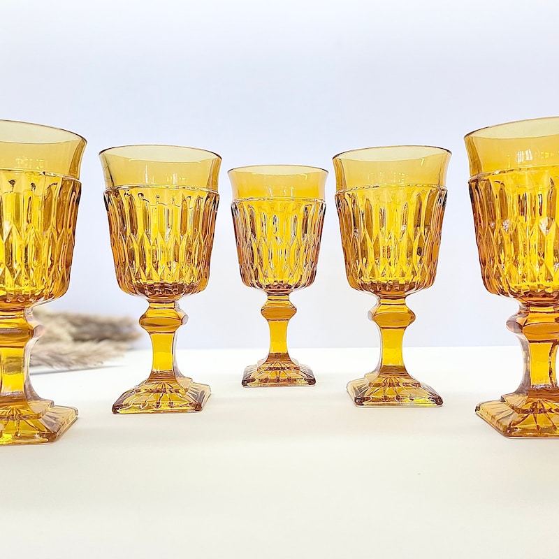 Amber Glassware - Etsy