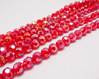 Red Glass Beads | Etsy