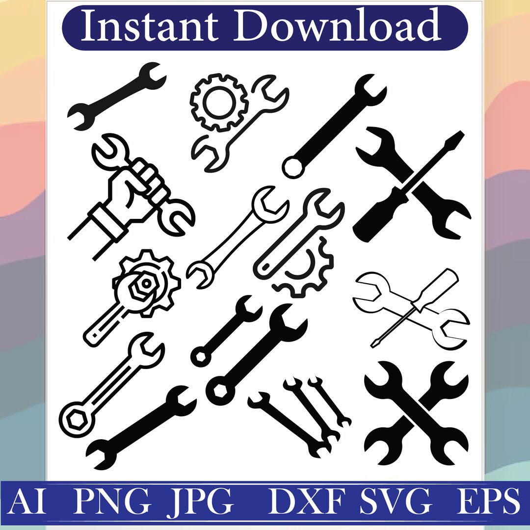 Mechanic Tools SVG Bundle: Contractor Screwdriver Wrench Clipart ...