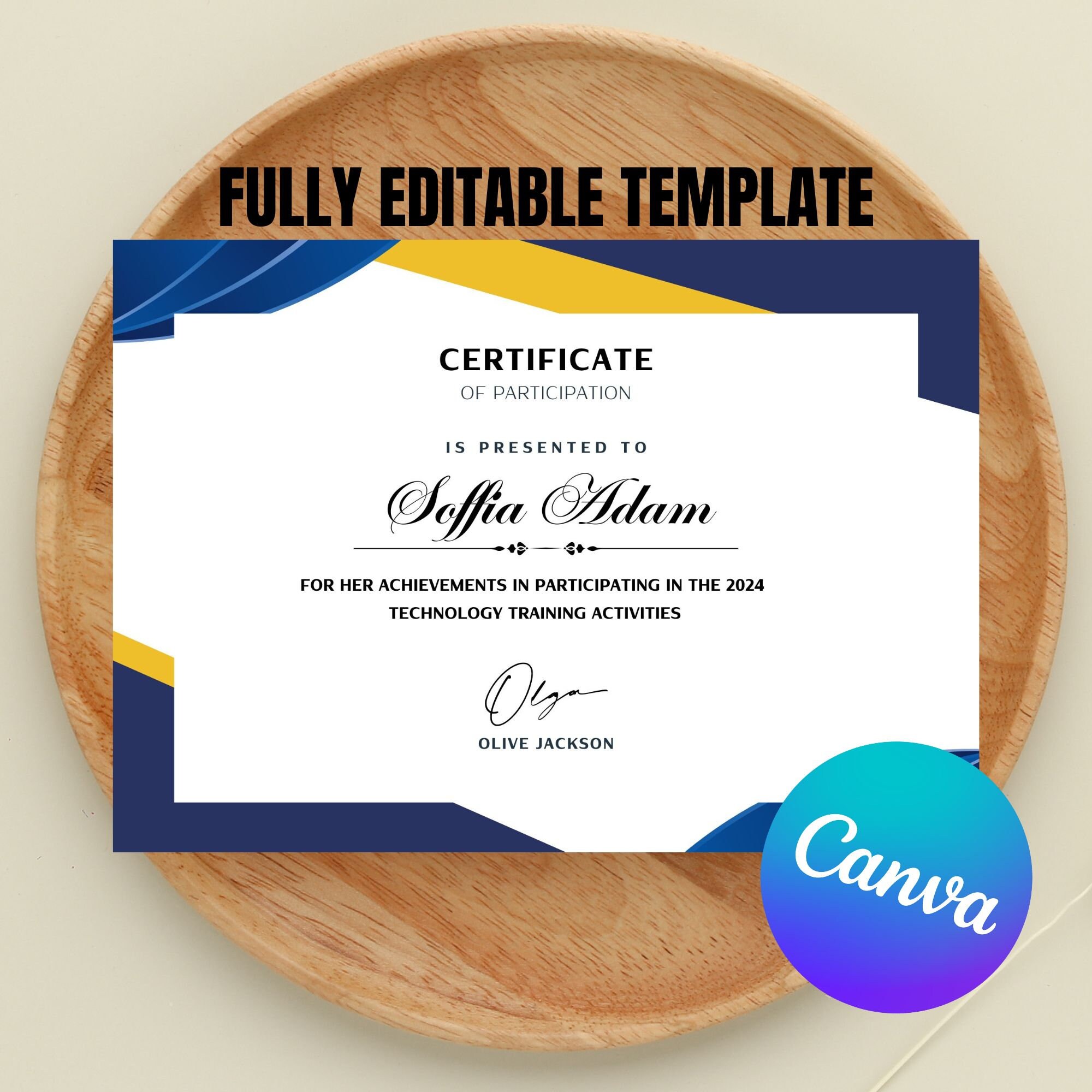 Editable Certificate Template, Powerpoint, Certificate of Achievement ...