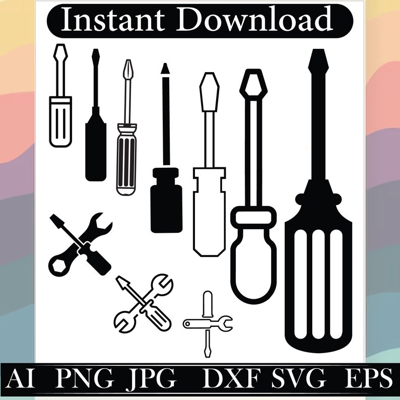 Screw Driver SVG Bundle \ Screw Driver Cut Files \ Screw Driver Clipart ...