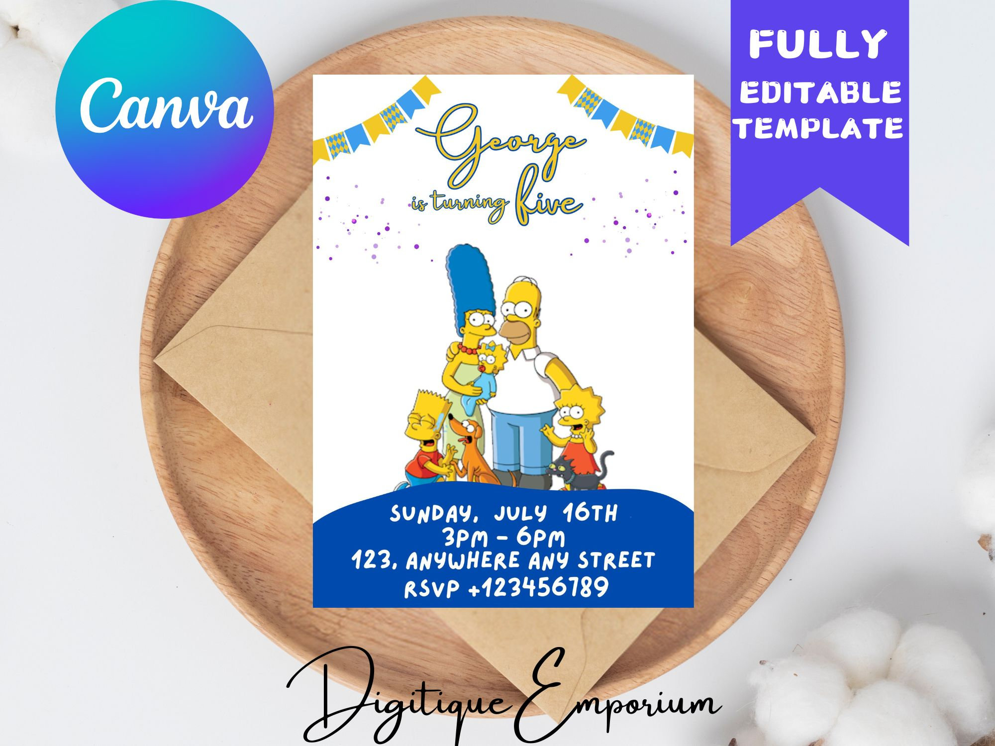 Editable Birthday Invitation for Boys, Birthday Card, Boy Birthday ...