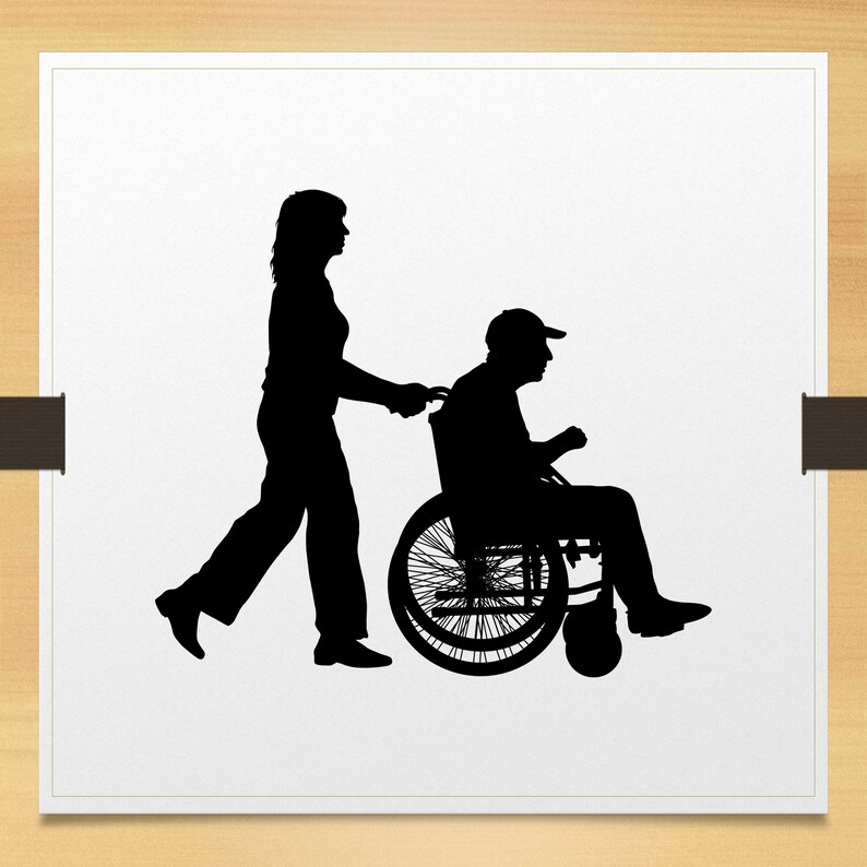Wheelchair SVG Bundle Wheelchair Clipart Wheelchair Cut Files Man in ...