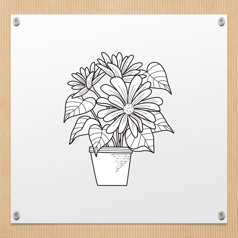 Flowers With Pots Bundle \ Flower Pot Cut Files \ Floral Pot Bundle ...