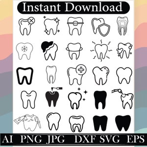Tooth SVG Bundle \ Tooth SVG \ Tooth Clipart \ Dentist SVG \ Tooth ...