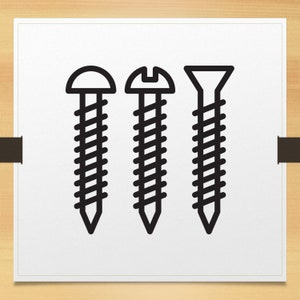 Screw SVG Bundle \ Screw Cut Files \ Bolts SVG \ Carpenter Svg ...