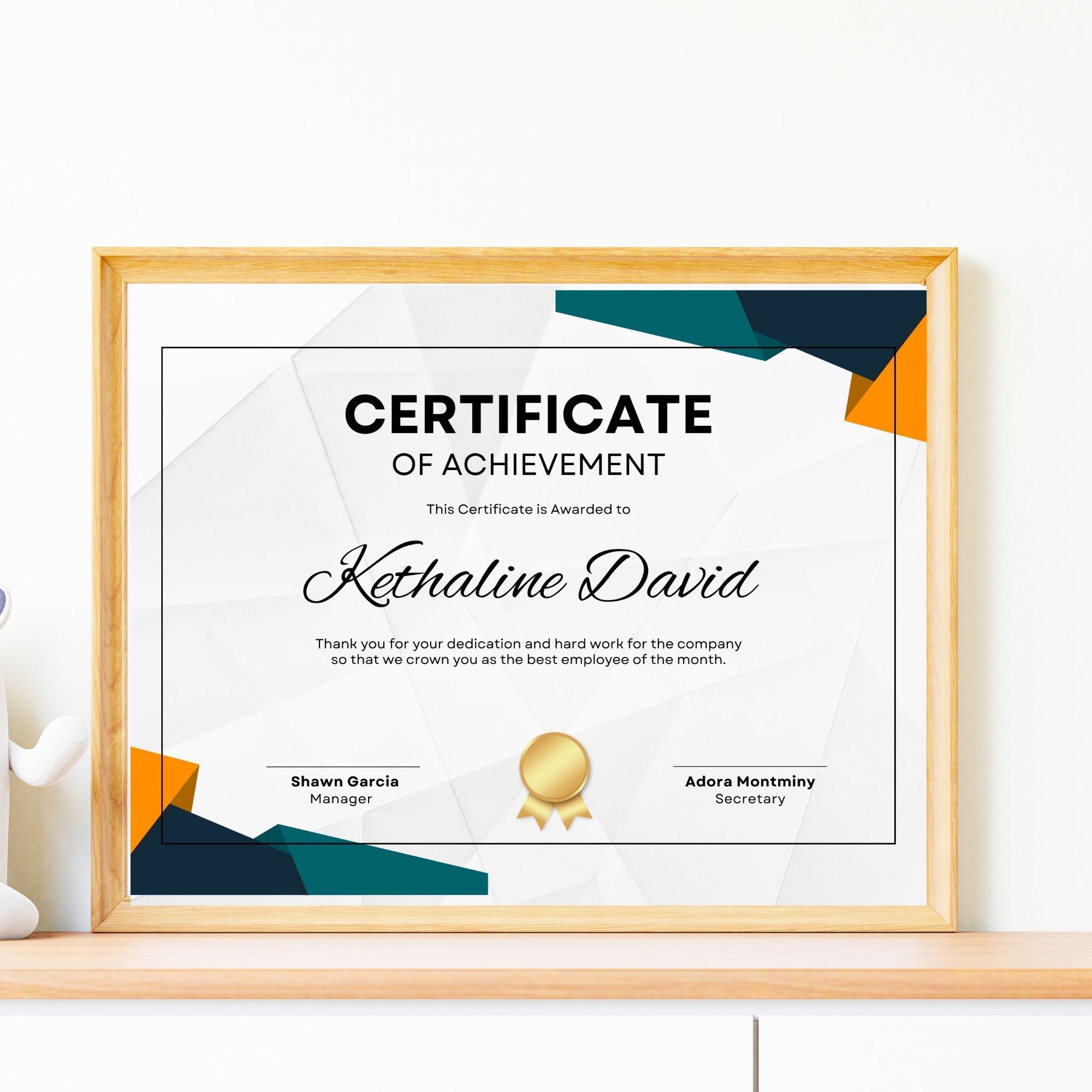 Editable Certificate Template, Powerpoint, Certificate of Achievement ...