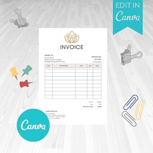 Invoice Template - Editable Small Business Invoice - Invoice Template ...
