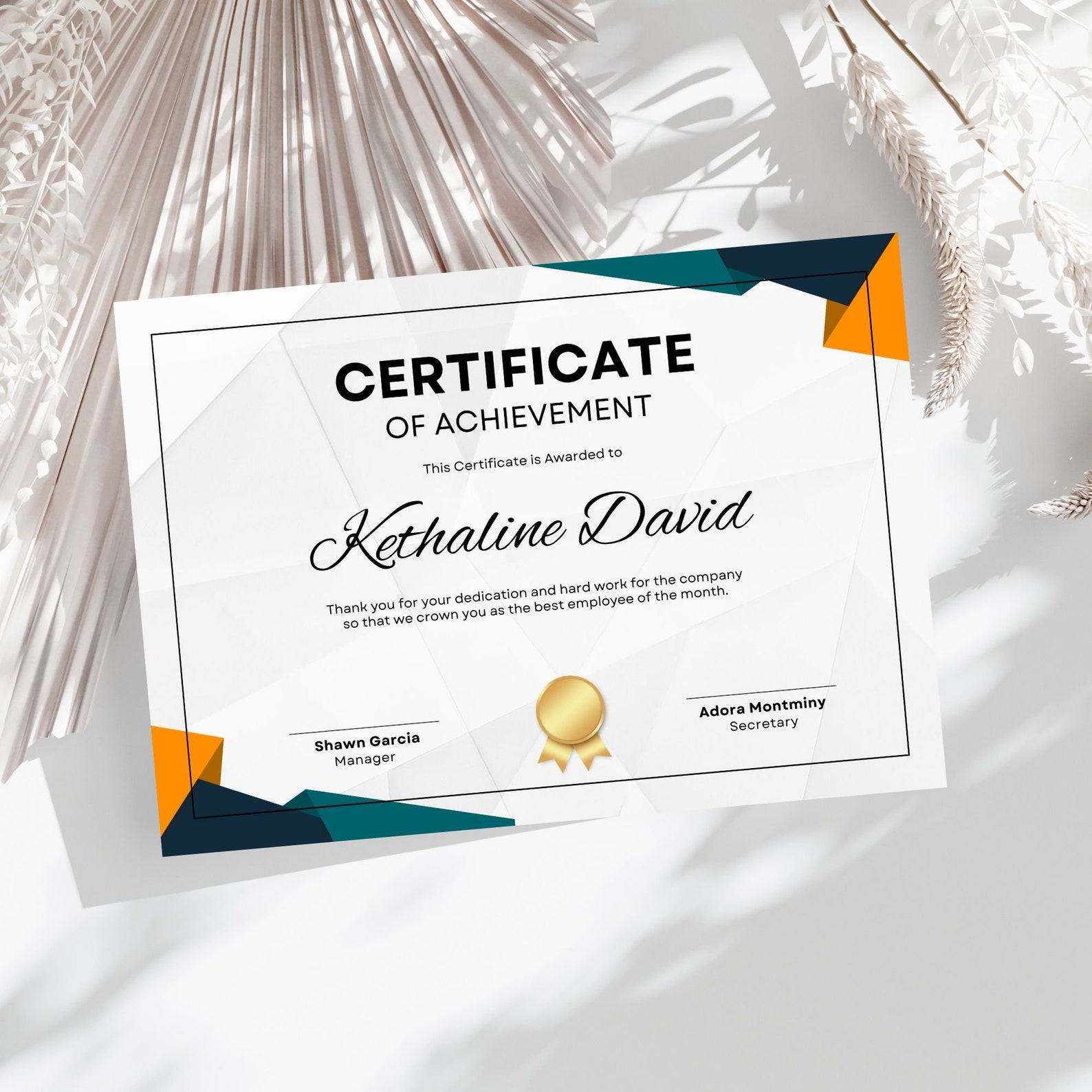 Editable Certificate Template, Powerpoint, Certificate of Achievement ...