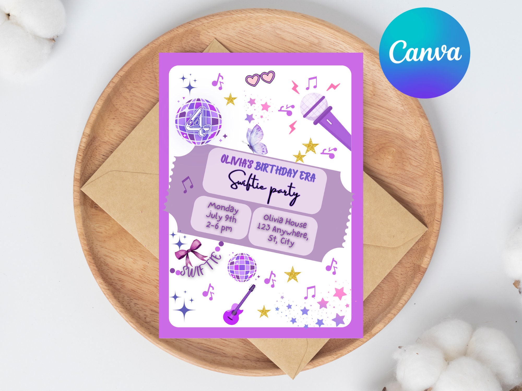 Swiftie Birthday Invitation Template: Eras Party Invite (digital) - Etsy
